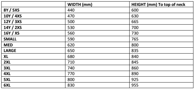 Custom Baseball Uniforms Size Chart for Men & Ladies | ColourUp
